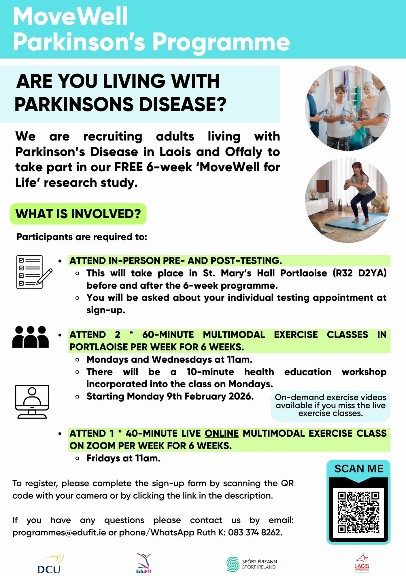 MoveWell Parkinson’s Programme Research Study - EduFIT